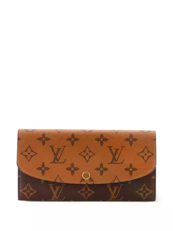 LOUIS VUITTON Emilie Wallet Reverse Monogram Canvas Small Wallets - Brown