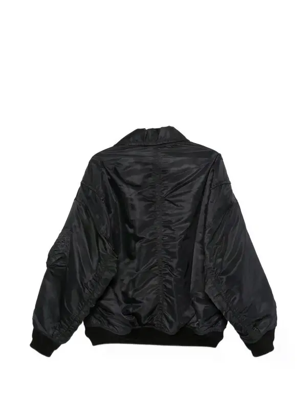 Mihara Yasuhiro Ruched Zip-up Bomber Jacket