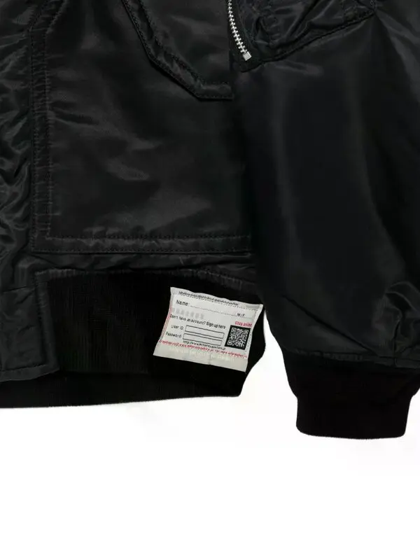 Mihara Yasuhiro Ruched Zip-up Bomber Jacket
