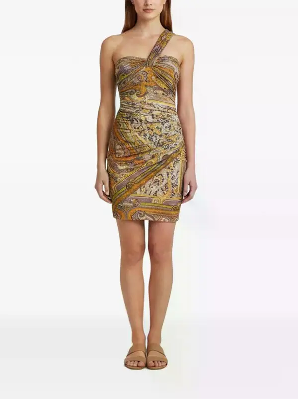 Isabel Marant Étoile One-shoulder Ruched Mini Dress