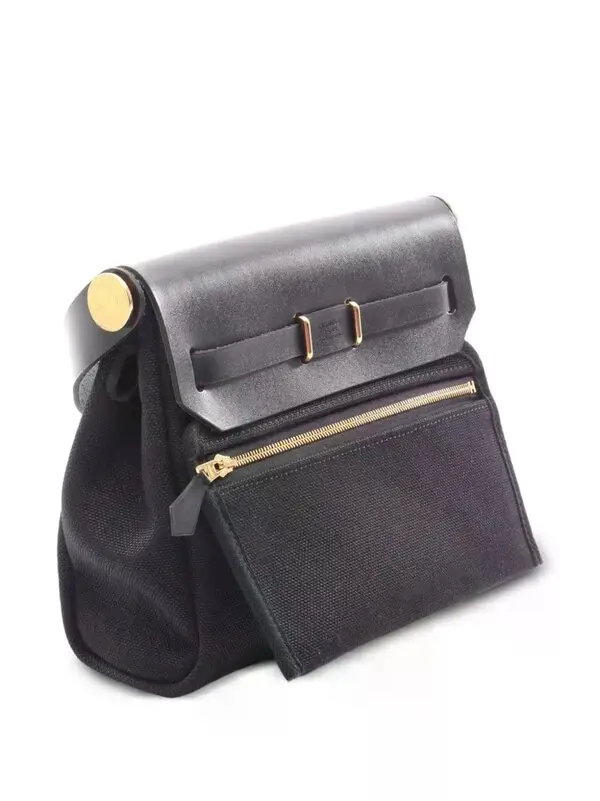 Hermès Mini Herbag Zip Shoulder Bag - Black