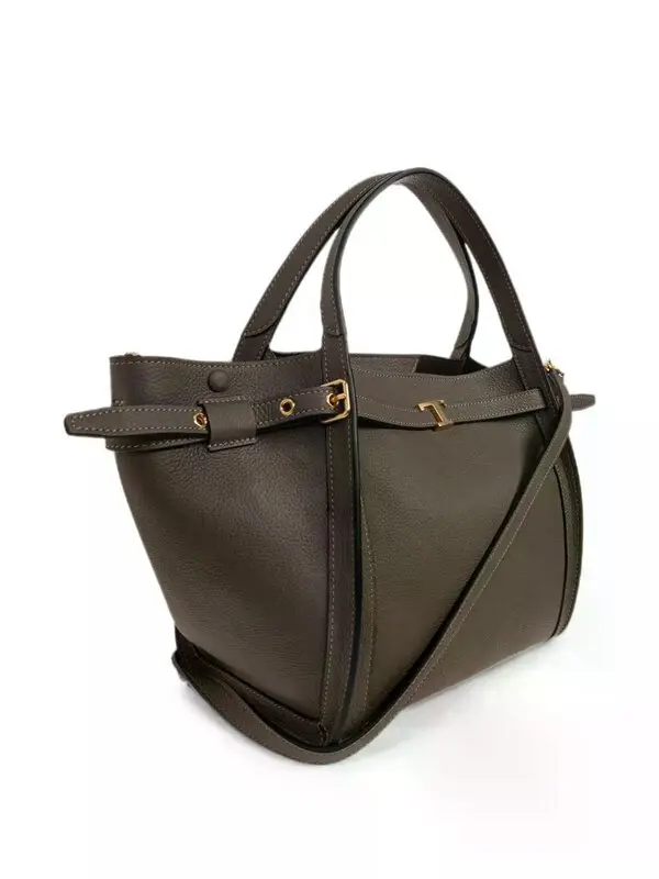 TOD'S T Signature Shopping Bag In Leather Small - Brown