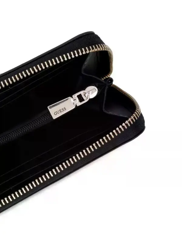 Guess Logo-plaque Zip-around Wallet