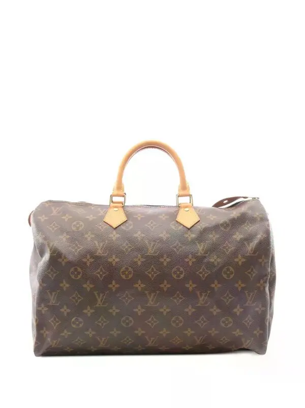 LOUIS VUITTON Monogram Speedy Luggage Bag - Brown
