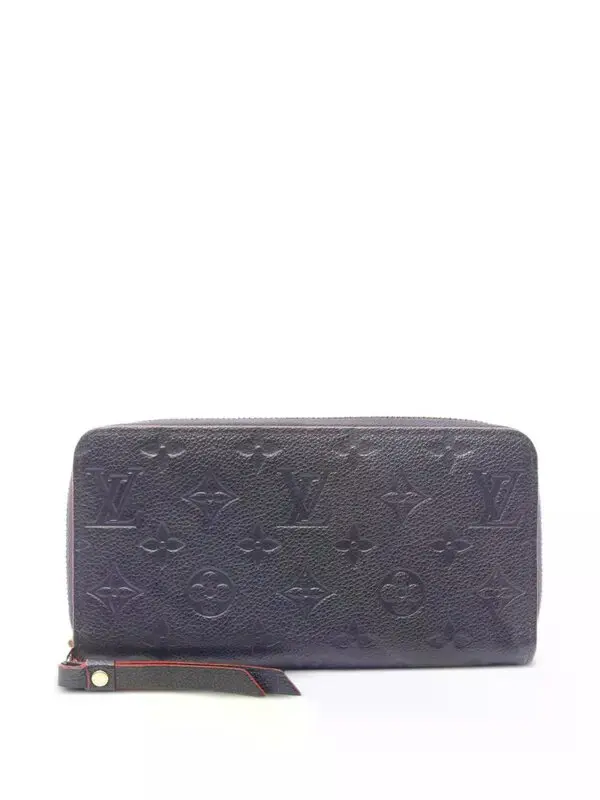 LOUIS VUITTON 2017 Monogram Empreinte Zippy Wallet - Blue