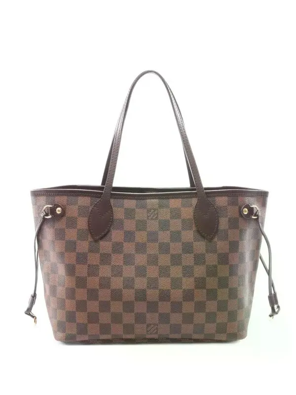 LOUIS VUITTON 2012 Pm Neverfull Damier Ebene Tote Bag