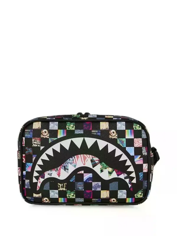 SPRAYGROUND Sharkverse Universe Checkered Wash Bag