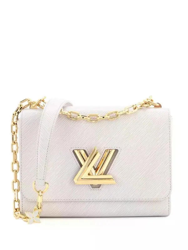 LOUIS VUITTON Flower Charm Twist Bag Epi Leather Mm Shoulder Bag - Grey