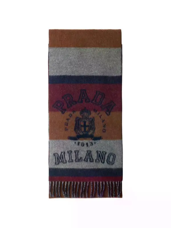 Prada Wool And Cashmere Scarf - Blue
