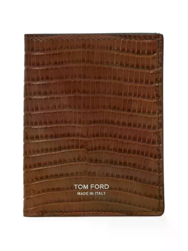 TOM FORD Lizard-effect Card Holder