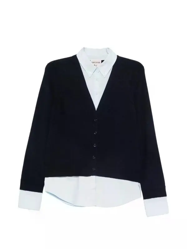 SEMICOUTURE Layered-effect Cardigan - Blue