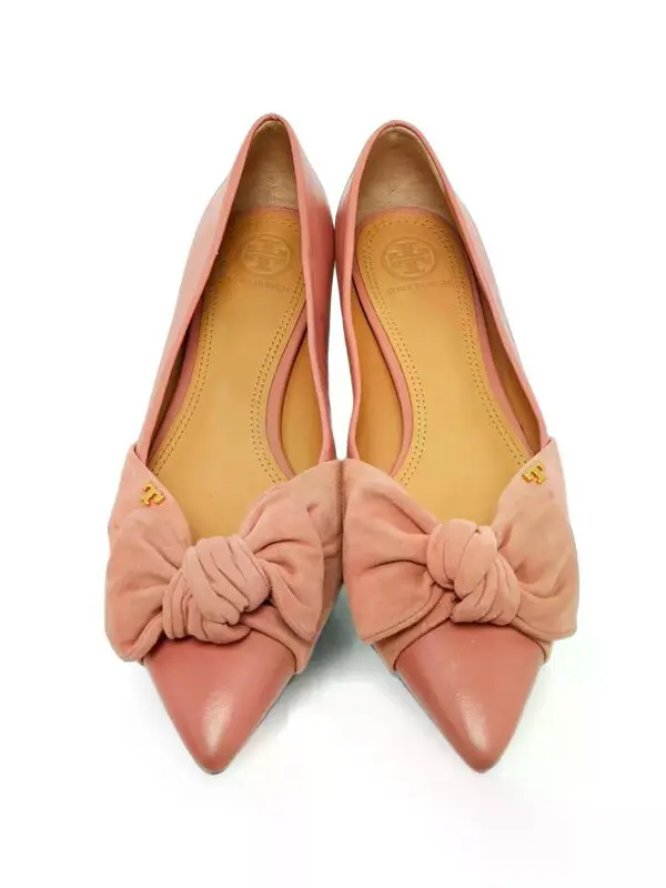 Tory Burch Bow-detail Pointed-toe Ballet Flats