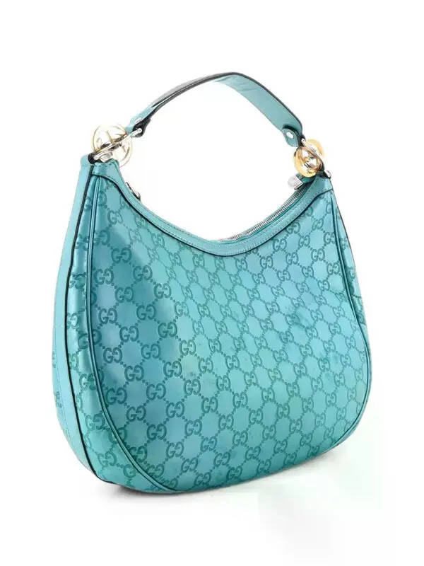 Gucci Twins Sssima Leather Medium Hobo Bag