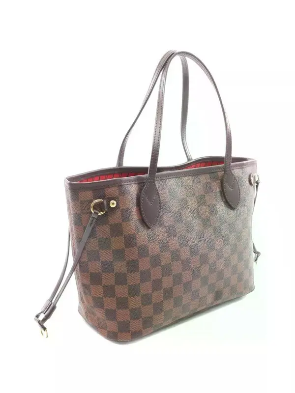 LOUIS VUITTON 2017 Pm Neverfull Damier Ebene Tote Bag