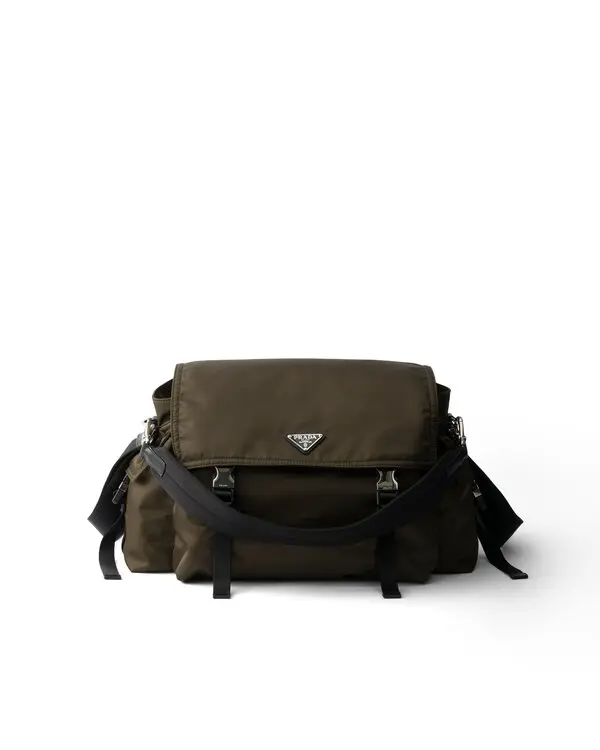 Prada Re-nylon And Leather Shoulder Bag