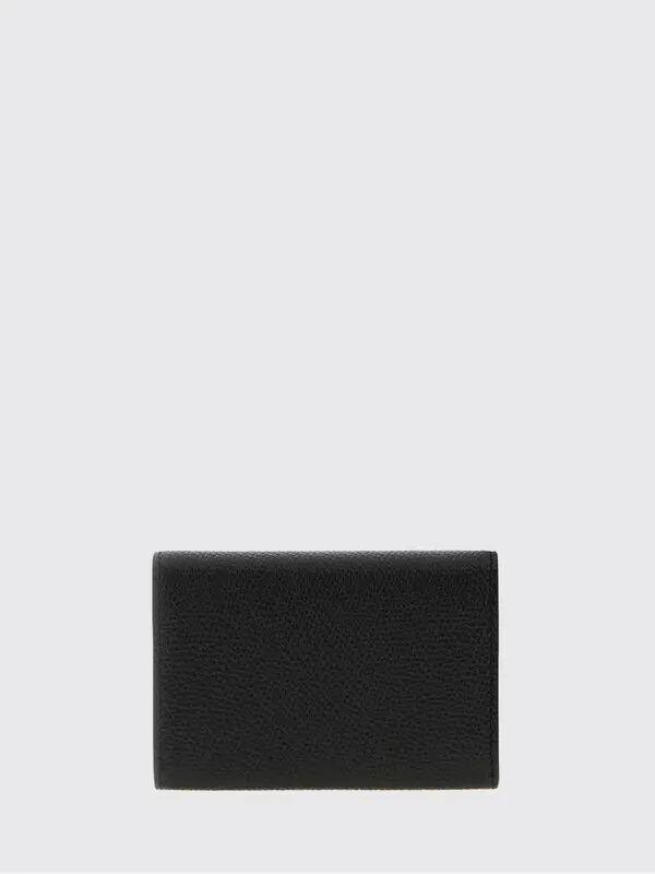 Valentino Garavani Vlogo Signature Grained Leather Bifold Card Holder