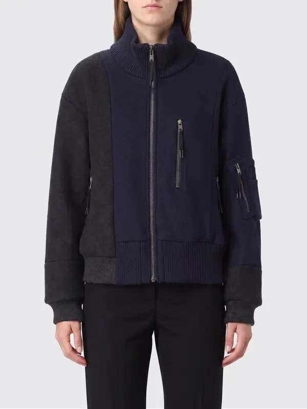 MAISON MARGIELA Virgin Wool Bomber Jacket With Turtleneck And Metal Zip