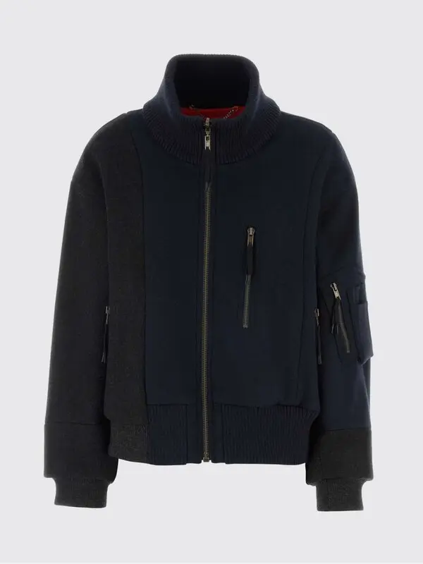 MAISON MARGIELA Virgin Wool Bomber Jacket With Turtleneck And Metal Zip