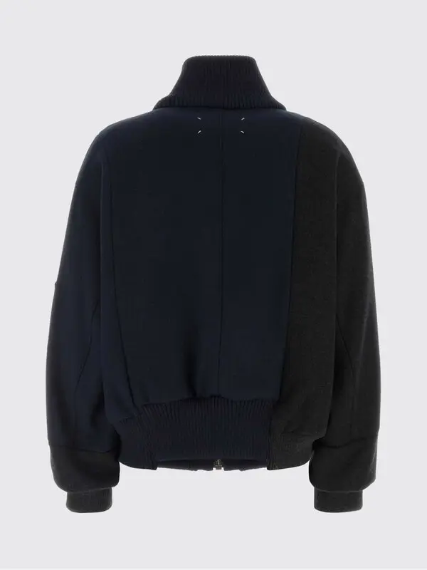 MAISON MARGIELA Virgin Wool Bomber Jacket With Turtleneck And Metal Zip