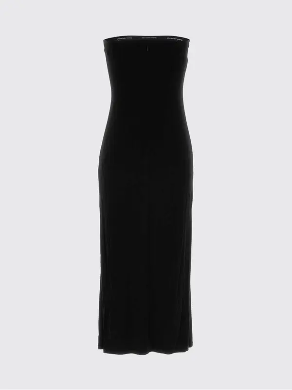 Alexander Wang Asymmetric Off-the-shoulder Long Dress In Viscose