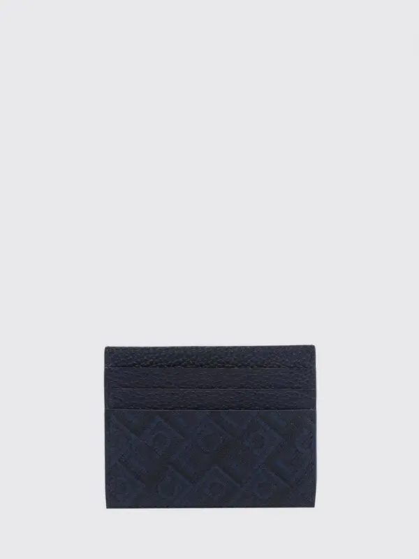 FERRAGAMO Calfskin Card Holder With Metal Gancini Buckle