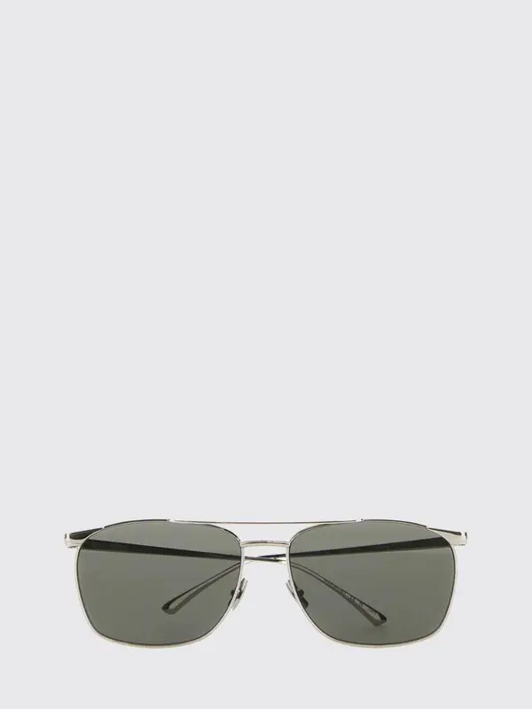 Saint Laurent Square Metal Sunglasses With Engraved Logo And Dark Lenses