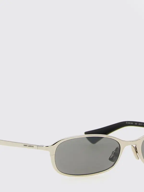 Saint Laurent Rounded Sunglasses In Metal And Acetate