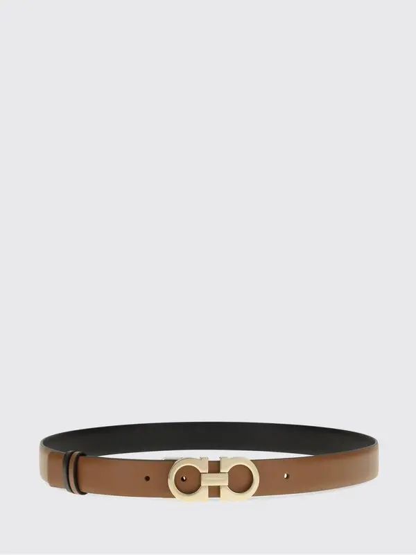 FERRAGAMO Leather Belt With Gancini Buckle