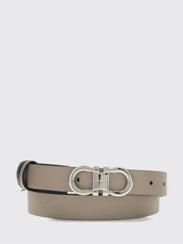 FERRAGAMO Leather Belt With Gancini Buckle