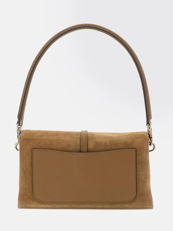 TOD'S Small Flap T Timeless Shoulder Bag In Calfskin Leather - Beige