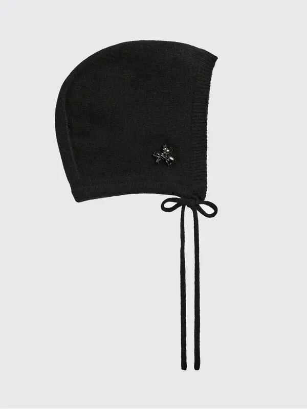 Simone Rocha Sequin-embroidered Cashmere Beanie With Ties