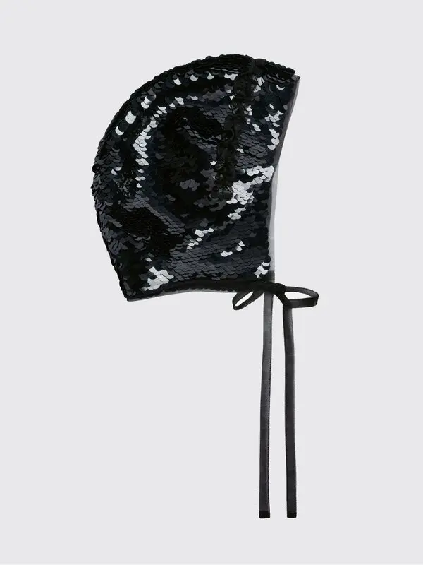 Simone Rocha Sequin-embroidered Cashmere Beanie With Ties