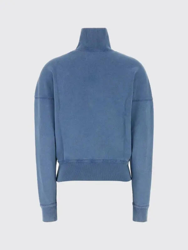 Isabel Marant Étoile High-neck Sweatshirt In Cotton With Half-zip - Blue
