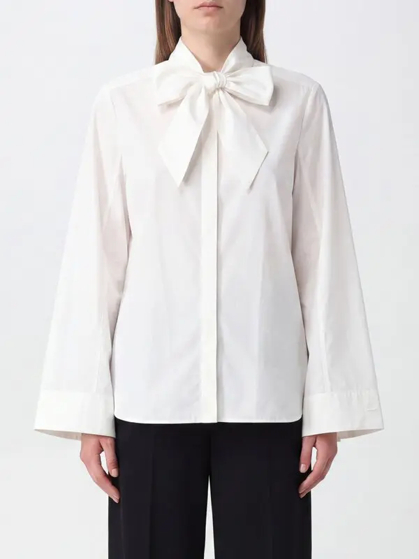 Tory Burch Cotton Shirt With Pussy-bow Collar