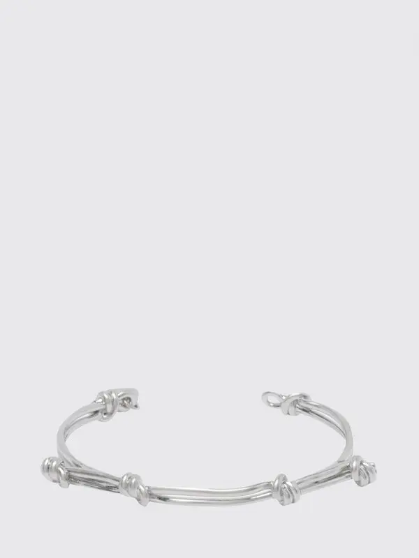 MAISON MARGIELA Knot Detail Chrome-plated Brass Bangle Bracelet - Silver