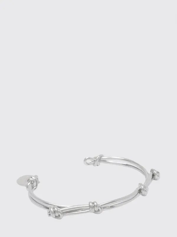 MAISON MARGIELA Knot Detail Chrome-plated Brass Bangle Bracelet - Silver