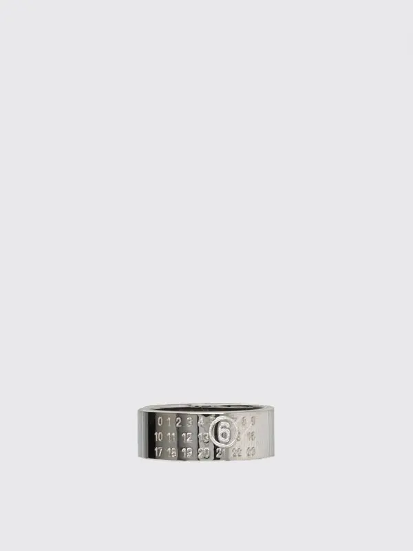 MAISON MARGIELA Engraved Logo Band Ring - Silver