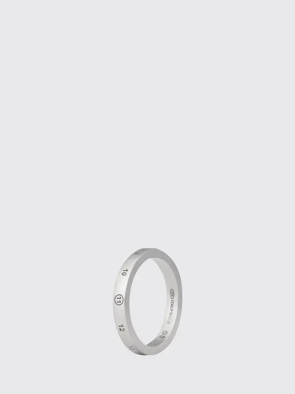 MAISON MARGIELA Contrast Engraved Numeric Logo Ring In 925
