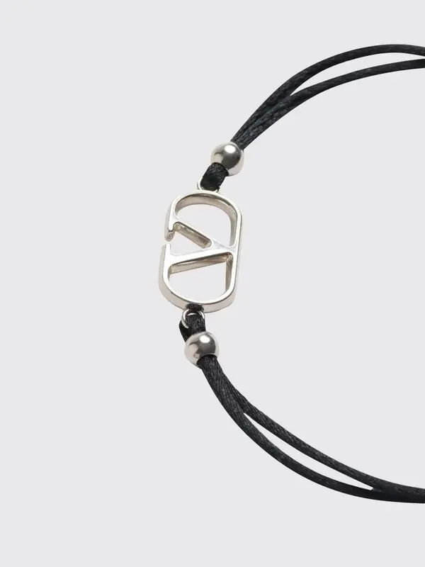 Valentino Garavani Vlogo Signature Cotton Bracelet With Brass Details