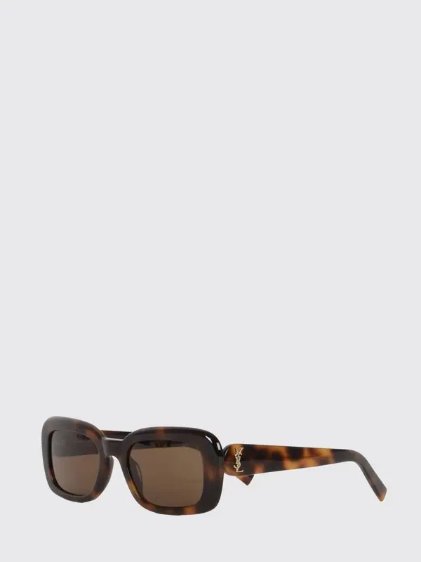 Saint Laurent Rectangular Tortoiseshell Sunglasses With Monogram