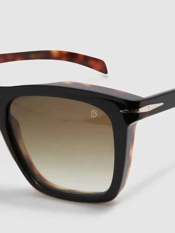 DB EYEWEAR BY DAVID BECKHAM Squared Tortoiseshell Sunes