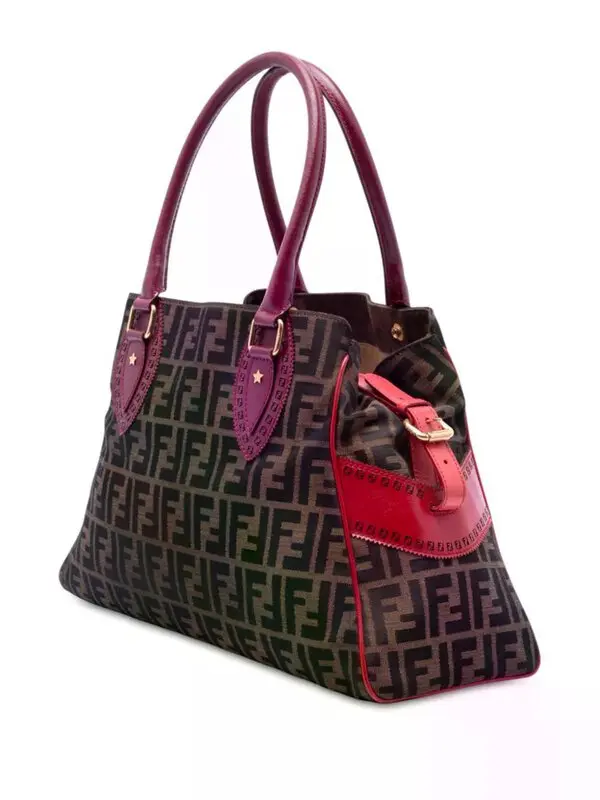 Fendi 2000-2010 Zucca Canvas Etniko Du Jour Handbag