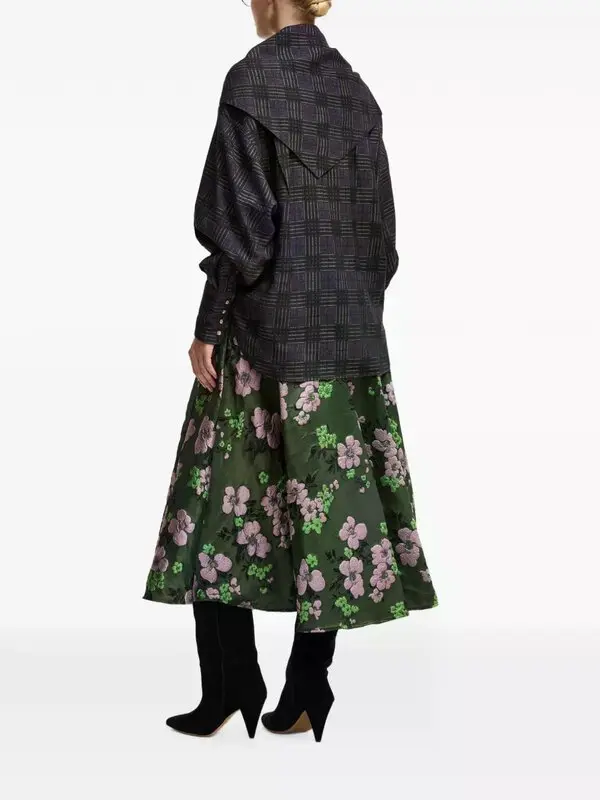 Essentiel Antwerp Kiss Checked Scarf-detail Shirt