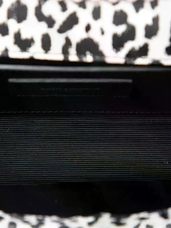 Saint Laurent 2014 Small Calfskin Leopard Print Monogram Kate Crossbody Bag