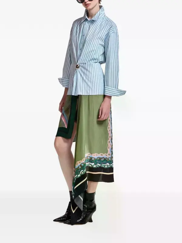 Essentiel Antwerp Krystal Striped Asymmetric Shirt