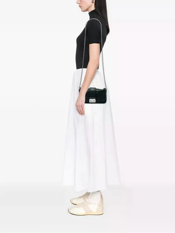Dior Lambskin Cannage New Lock Pouch Cross Body Bag - Black