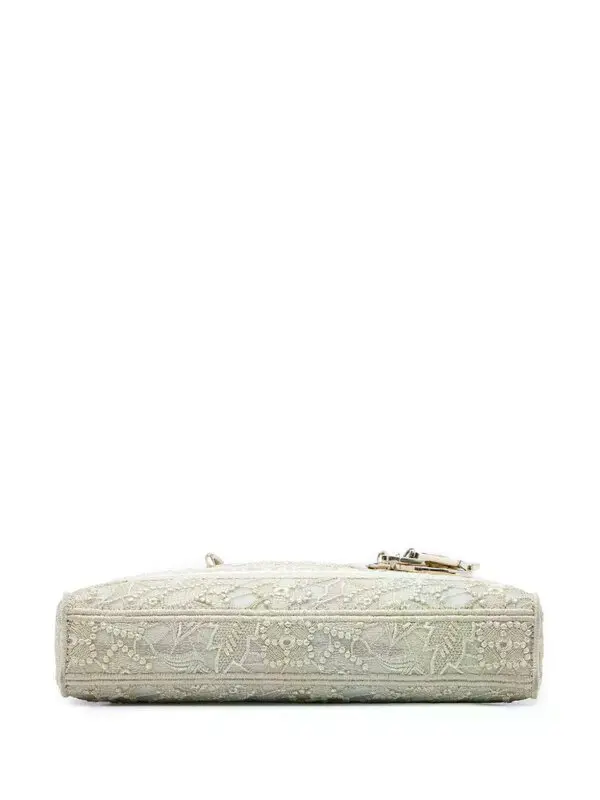 Dior 2023 Medium Embroidered Lace 3d Macrame Lady D Joy Satchel