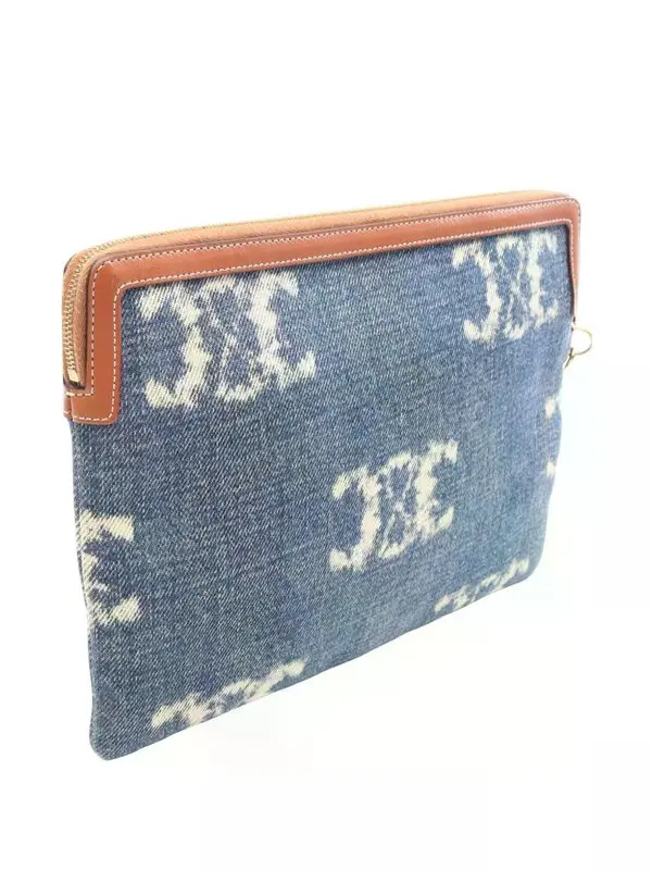 Celine Triomphe Denim Clutch Bag