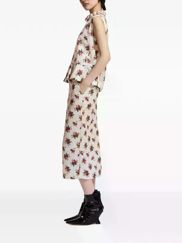 Essentiel Antwerp Klara Floral-print Ruffled Top