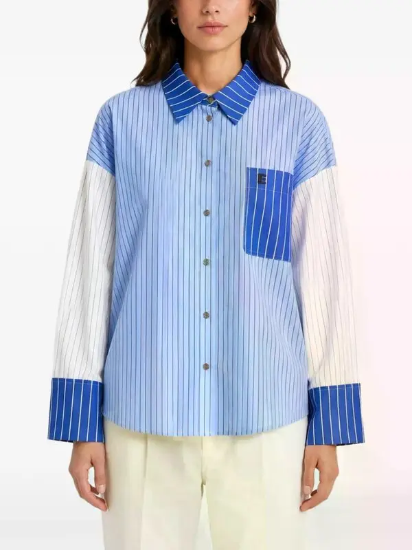 Essentiel Antwerp Striped Panelled Shirt